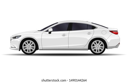 Sedan Car Isolated Side View 3d Stock Illustration 1269430150 ...