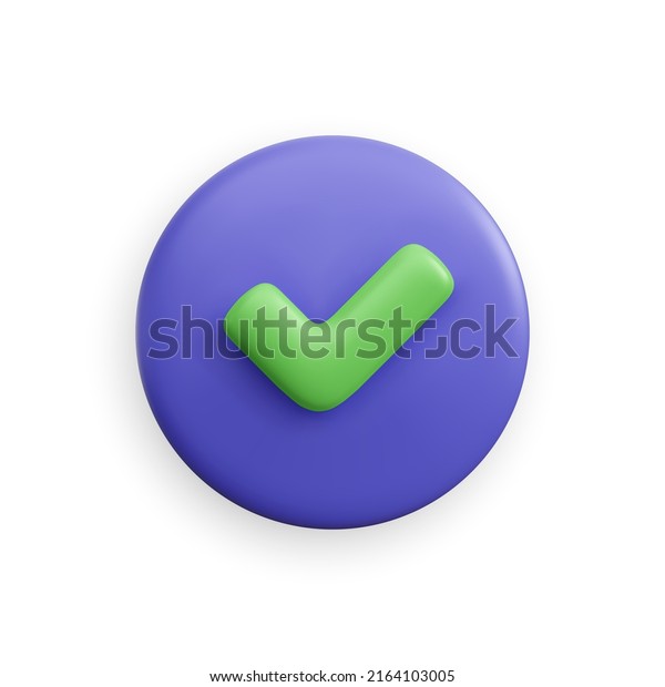 Realistic Check Mark Button Done Successful: เวกเตอร์สต็อก (ปลอดค่า ...