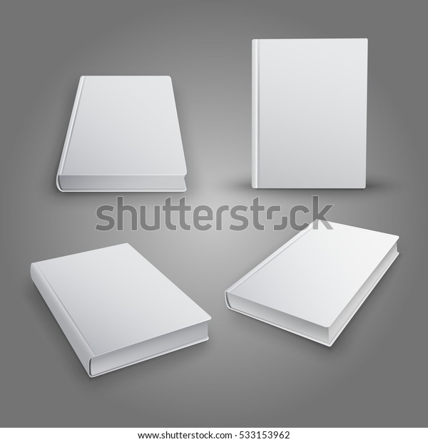 Realistic Collection 3d Books White Cover Stock Vector (Royalty Free ...