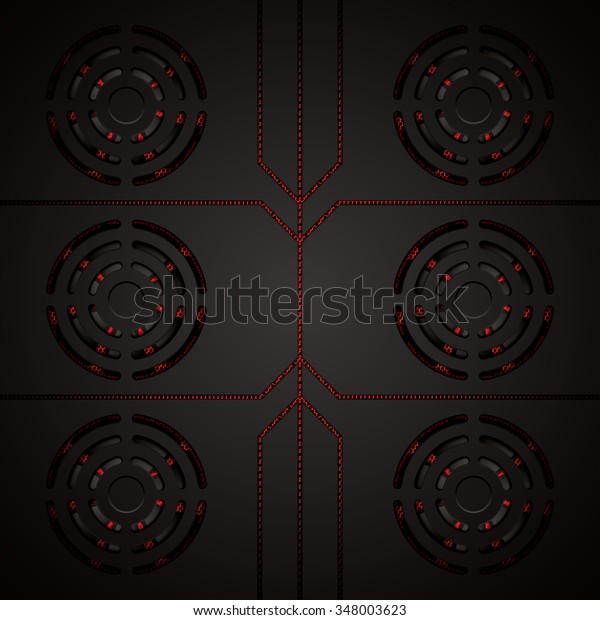 Realistic Computer Coolers Cooling Fans Vector Stock Vector (Royalty ...