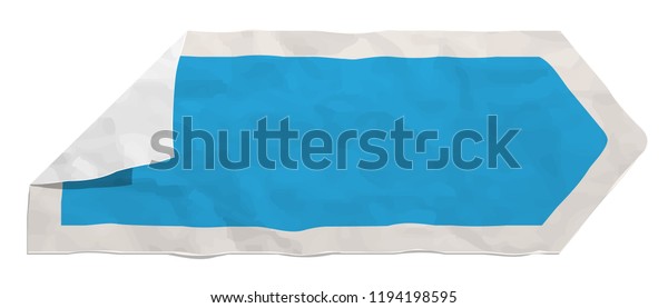 Realistic Crumpled Paper Arrow On White Stock Vector (Royalty Free ...