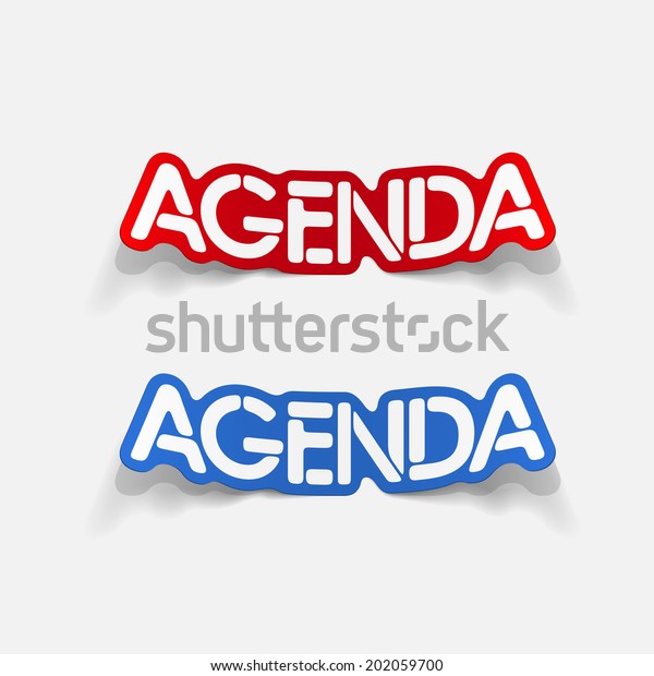 Realistic Design Element Agenda Stock Vector (Royalty Free) 202059700 ...