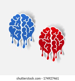 Realistic Design Element Brain Drop Vector Stock Vector (Royalty Free ...