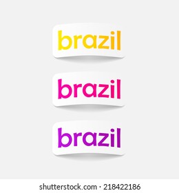 Realistic Design Element Brazil Stock Vector (Royalty Free) 218422186 ...