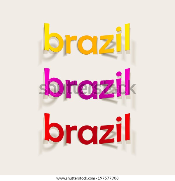 Realistic Design Element Brazil Stock Vector (Royalty Free) 197577908 ...