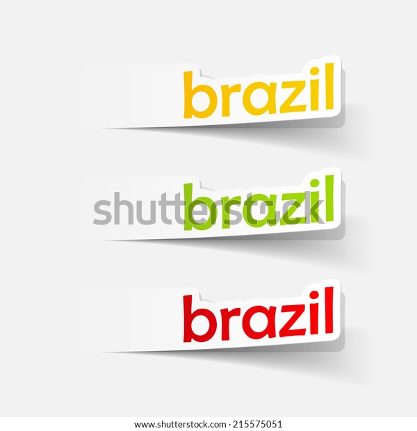 Realistic Design Element Brazil Stock Vector (Royalty Free) 215575051 ...