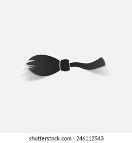 Realistic Design Element Broom Stock Vector (Royalty Free) 246112543 ...