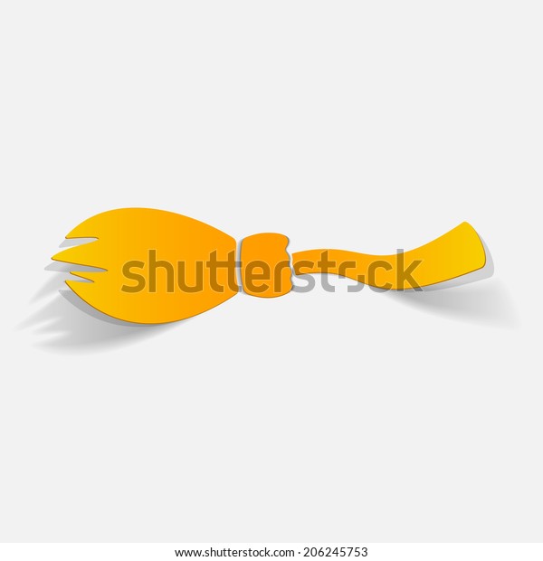 Realistic Design Element Broom Stock Vector (Royalty Free) 206245753 ...
