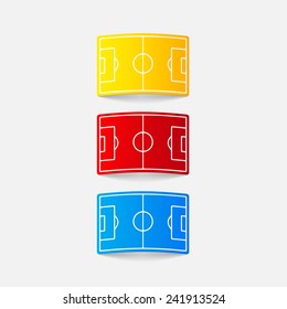 Realistic Design Element Playing Field: vector de stock (libre de ...