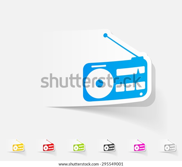 Realistic Design Element Radio Stock Vector (Royalty Free) 295549001 ...