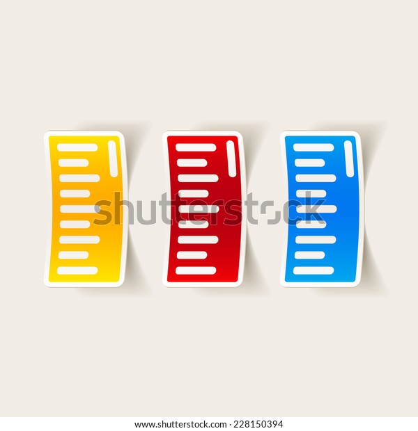 Realistic Design Element Ruler Stock Vector (Royalty Free) 228150394 ...