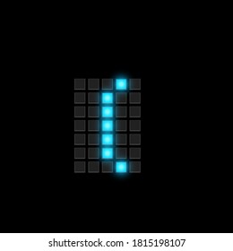 Realistic Digital Scoreboard Font Set Vector Stock Vector (Royalty Free ...