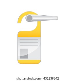 Realistic Door Tag Vector Icon Stock Vector (Royalty Free) 431239642 ...