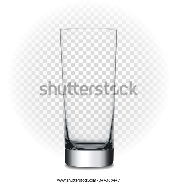 Realistic Empty Glass Vector Illustration Transparency Stock Vector ...