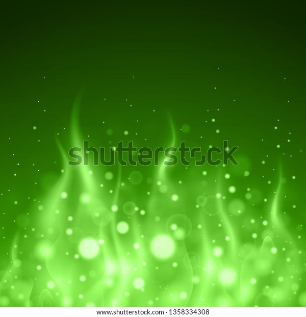 Realistic Fire Flame Burning Glowing Particles Stock Vector (Royalty ...
