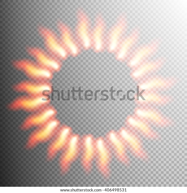Realistic Fire Transparent Effect Frame Eps Stock Vector (Royalty Free ...