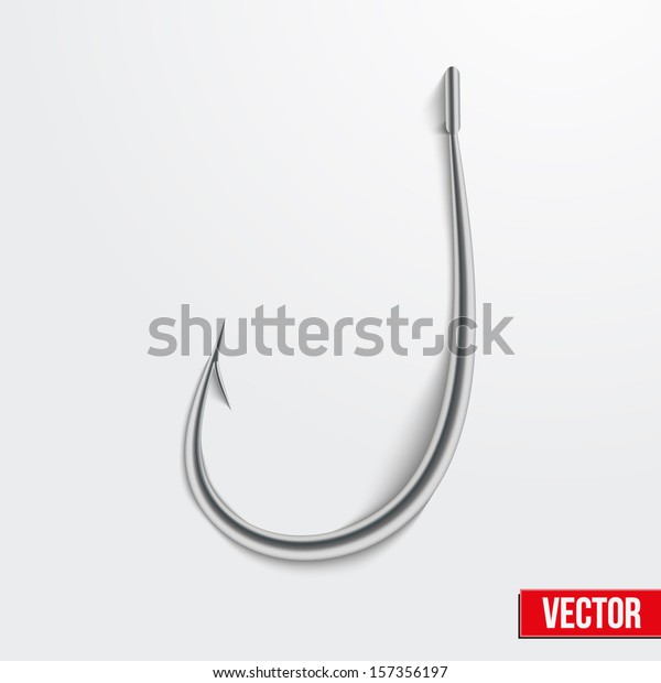 Realistic Fishing Hook Vector Illustration Bright Stock Vector (Royalty ...