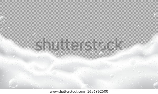 Realistic Foam Isolated On Checkered Background Stock Vector (Royalty ...