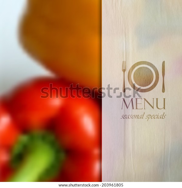 Realistic Food Background Red Yellow Peppers Stock Vector (Royalty Free ...
