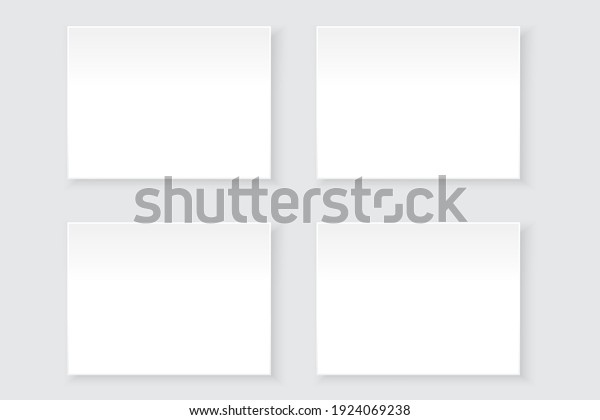 Realistic Four White Squares Web Design Stock Vector (Royalty Free ...