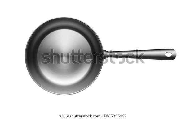Realistic Frying Pan Top View Isolated Stock Vector (Royalty Free ...