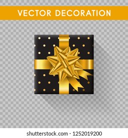 Realistic Gift Box Top View Gift Stock Vector (Royalty Free) 1252019200 ...