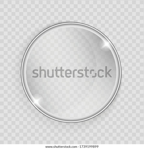 Realistic Glass Mirror Shadow Transparent Background Stock Vector ...
