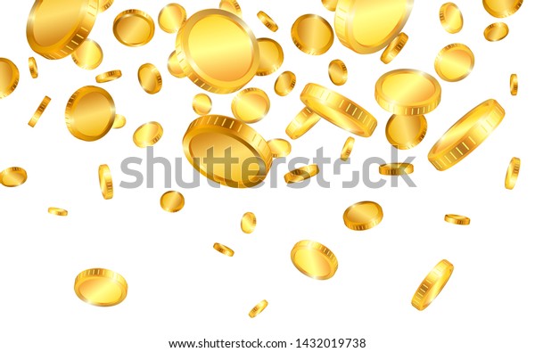 Realistic Gold Coins Explosion Isolated On Stock Vector (Royalty Free ...