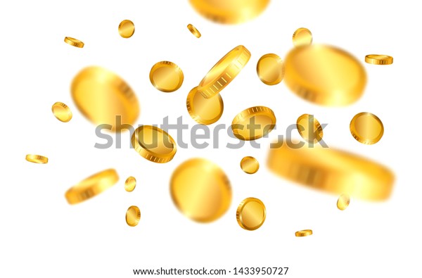 Realistic Gold Coins Explosion Isolated On Stock Vector (Royalty Free ...