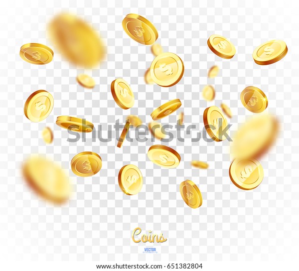 Realistic Gold Coins Explosion Isolated On Stock Vector (Royalty Free ...