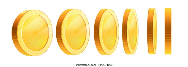 Realistic Gold Coins Coins Set Different Stock Vector (Royalty Free ...