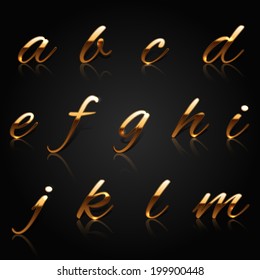 Realistic Golden Characters Collection Stock Vector (Royalty Free ...
