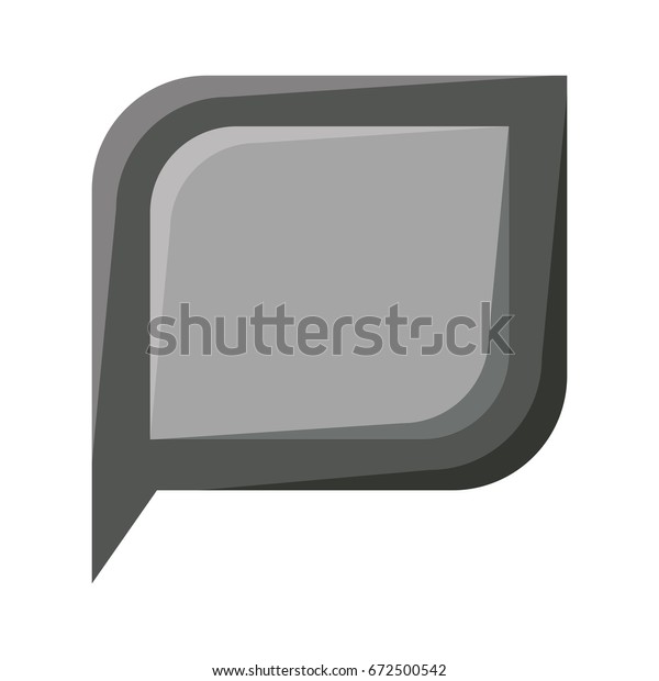 Realistic Grayscale Silhouette Bubble Speech Vector: vector de stock ...
