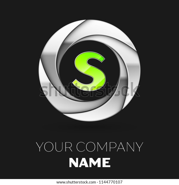 Realistic Green Letter S Logo Symbol Stock Vector (Royalty Free ...