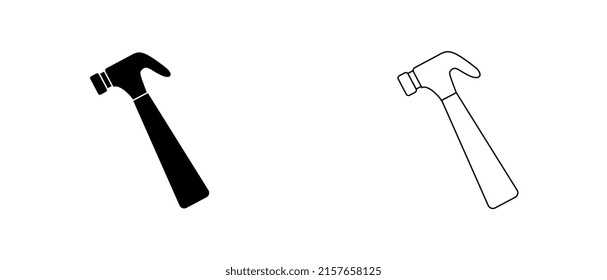 Realistic Hammer Vector Icon Handheld Impact Stock Vector (Royalty Free ...