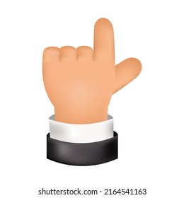 Realistic Hand Gesture Icon Vector Illustration Stock Vector (Royalty ...
