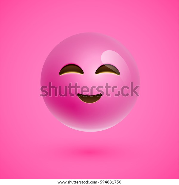 Realistic Happy Smiley Vector Illustration Stock Vector (Royalty Free ...