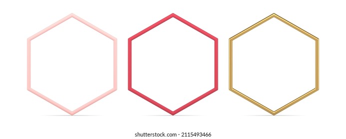 Realistic Hexagonal Diamond Metallic Border Shape Stock Vector (Royalty ... Realistic Hexagonal Diamond Metallic Border Shape Stock Vector (Royalty ...