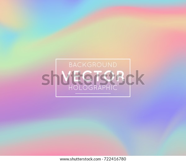 Realistic Holographic Backgrounds Different Colors Design Stock Vector ...