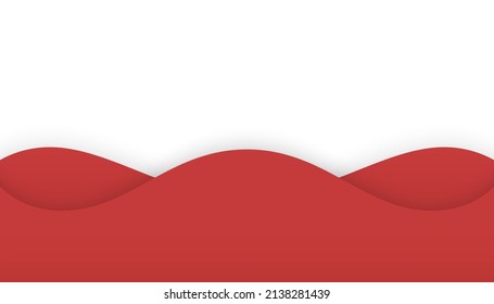 Realistic Horizontal Red Wave Background 3d Stock Vector (Royalty Free ...