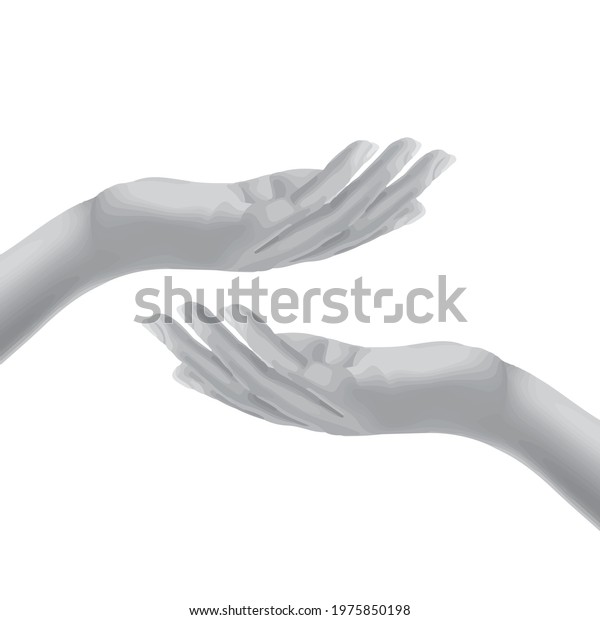 Realistic Human Hand Flat Design Style Stock Vector (Royalty Free ...
