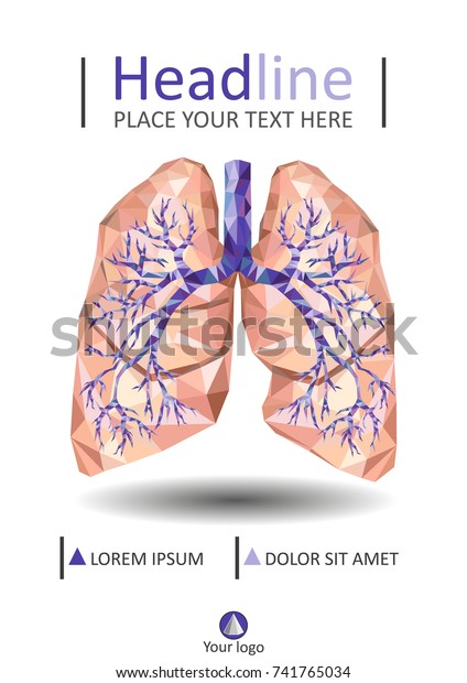 Realistic Human Lungs Trachea Bronchus Bronchi Stock Vector (Royalty ...