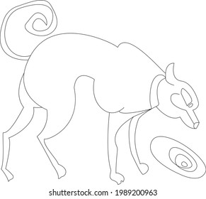 Realistic Humpback Vector Graphic Contour Simple Stock Vector (Royalty ...