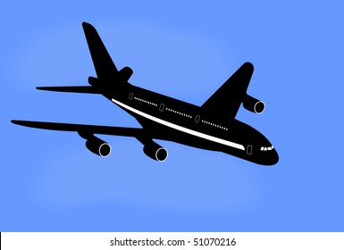 Realistic Illustration Aircraft Vector Stock Vector (Royalty Free ...