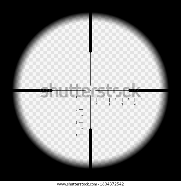 Realistic Illustration Looking Through Sniper Crosshair: vector de ...