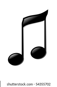 Realistic Illustration Nice Music Note Vector Stock Vector (Royalty ...