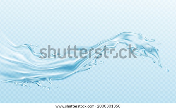 Realistic Illustration Water Splash Isolated On Stock Vector (Royalty ...
