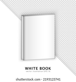Realistic Isometric White Hardcover Book Isolated Stock Vector (Royalty ...