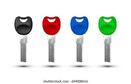 Realistic Key Isolated On White Background Stock Vector (Royalty Free ...