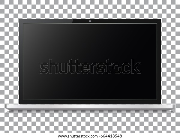 Realistic Laptop On Transparent Background Stock Vector (Royalty Free ...